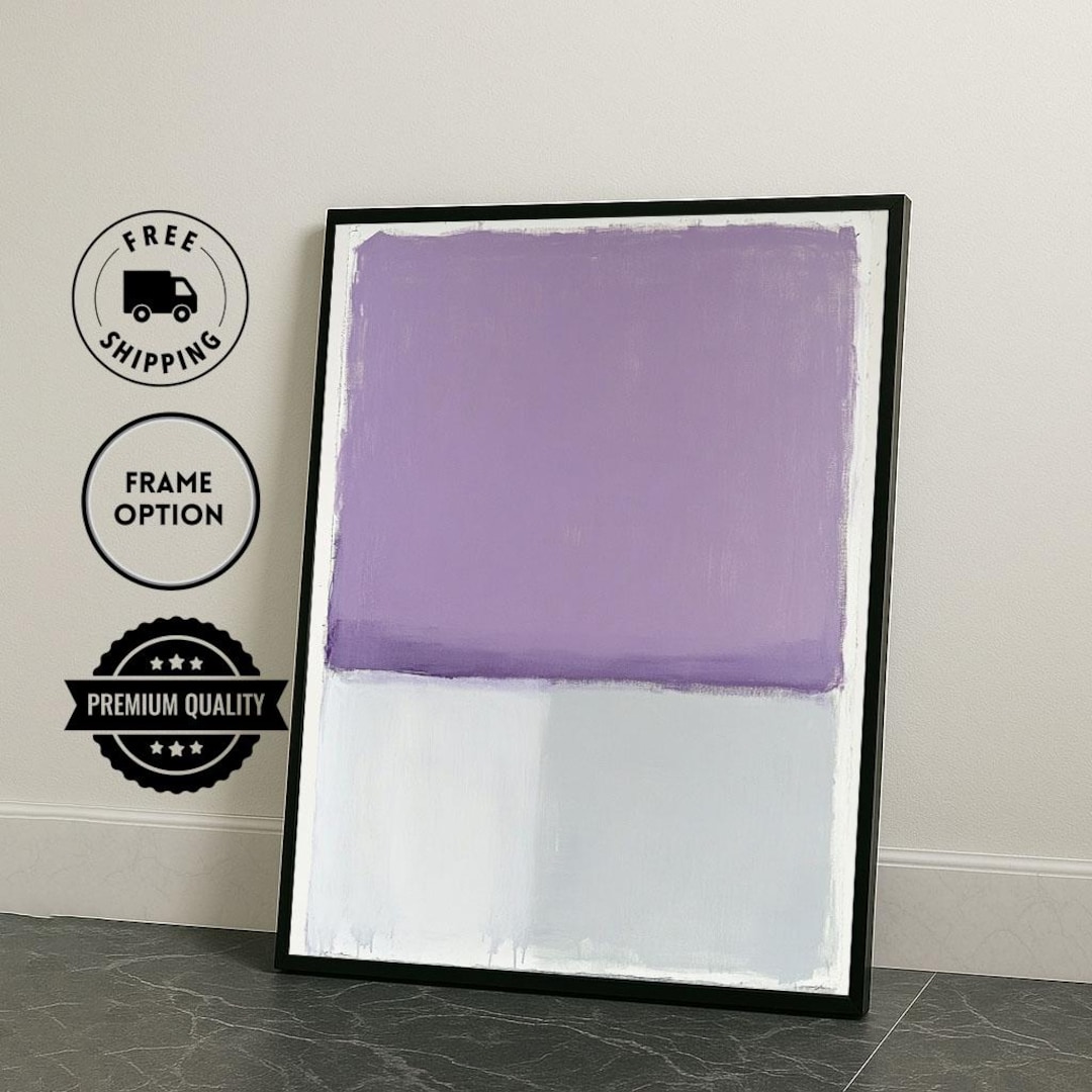 Mark Rothko Inspired Purple and White Canvas Iconic Color Field ...
