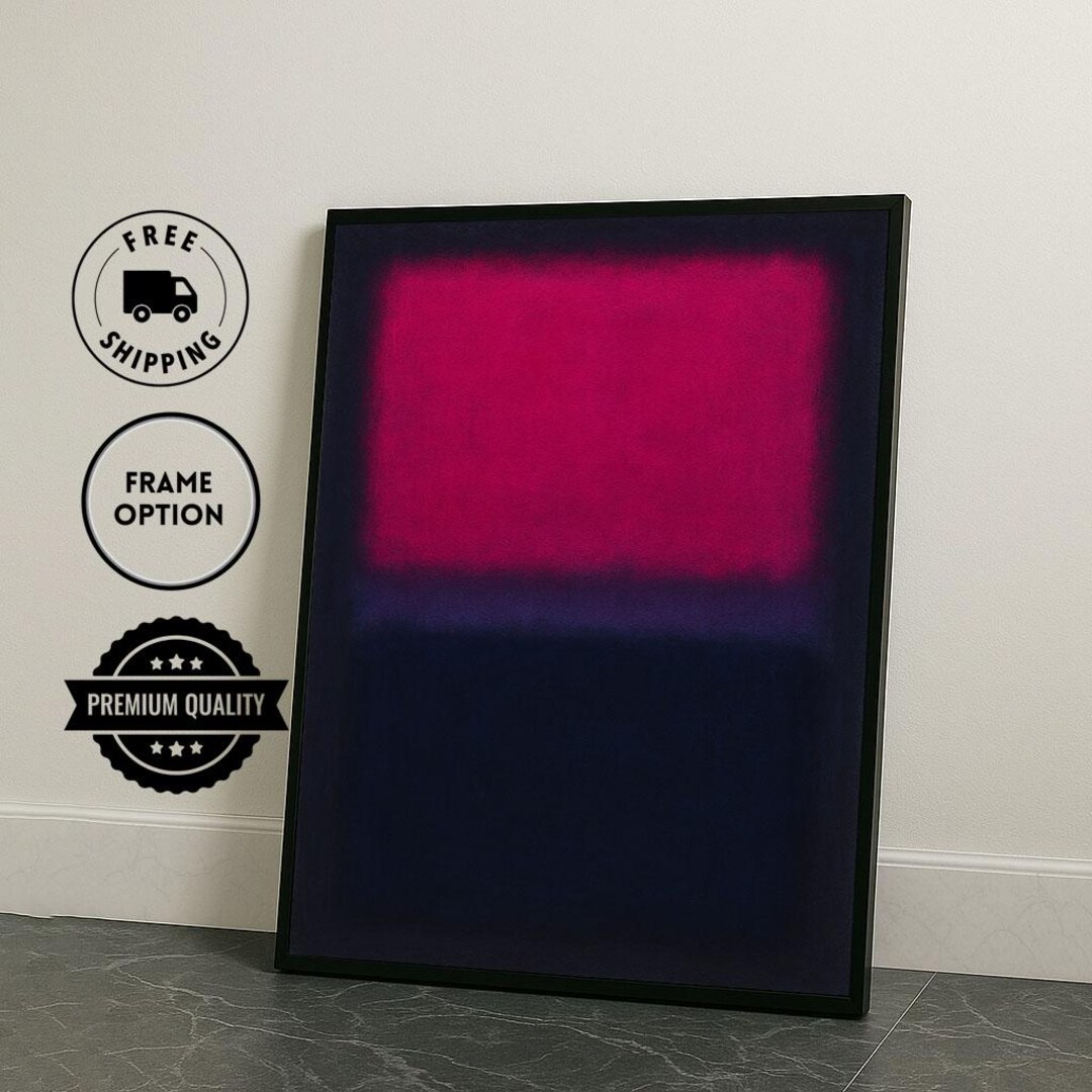 Mark Rothko Inspired Color Field Painting, Pink and Navy Canvas - Etsy