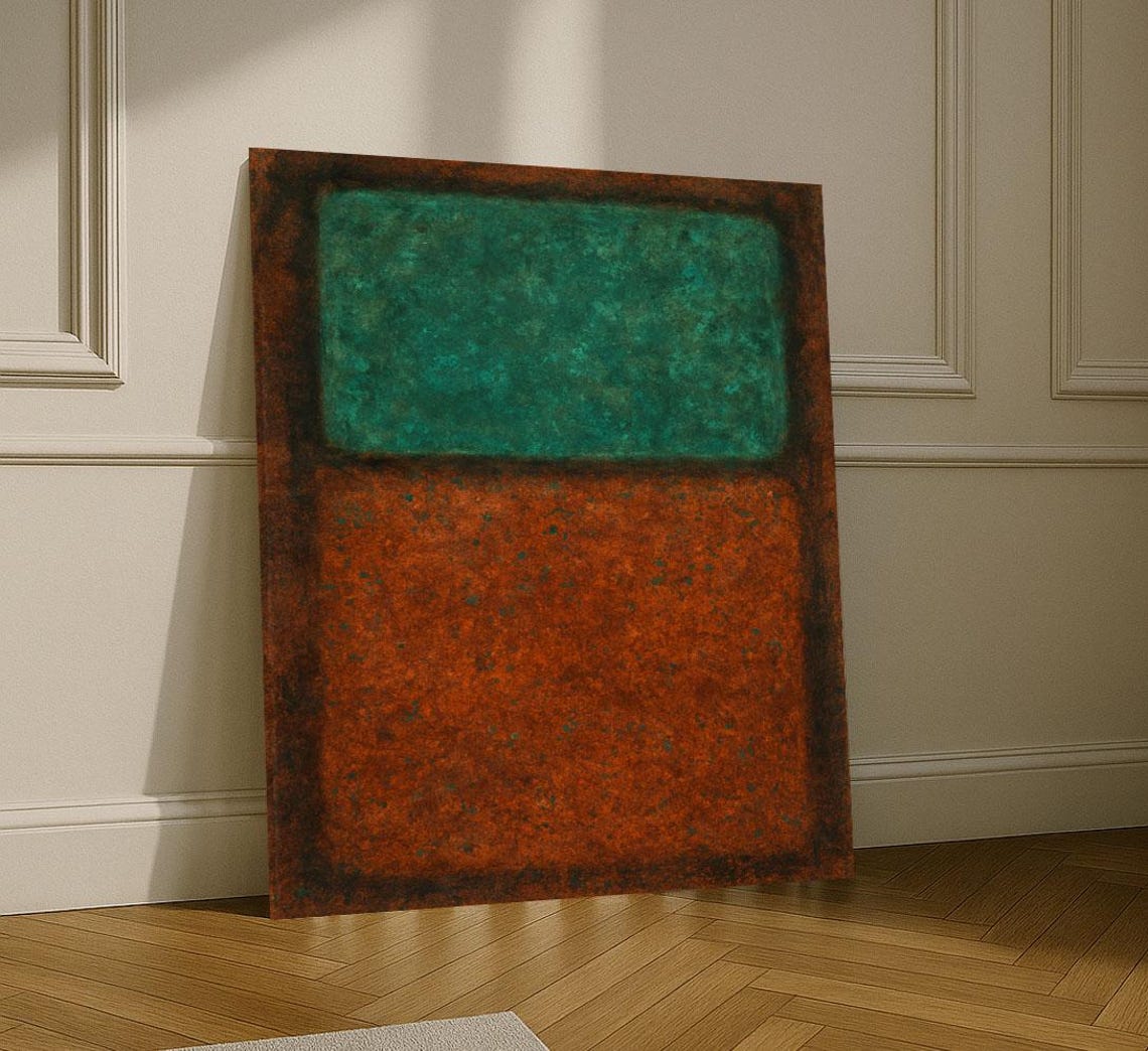 Reprodução em tela de Mark Rothko, inspirada em pinturas em tons de ...