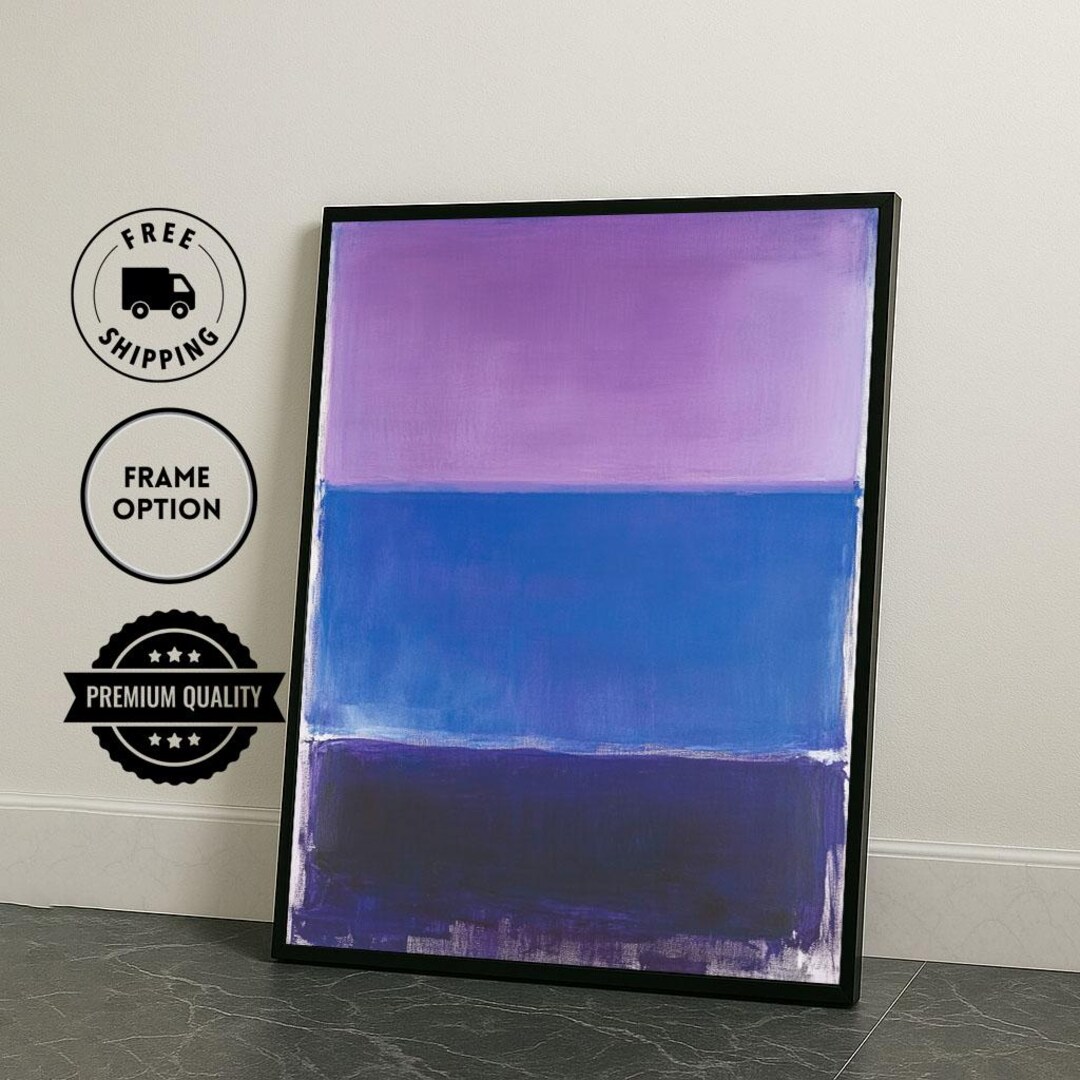 Mark Rothko Inspired Purple and Blue Canvas Iconic Color Field Painting ...