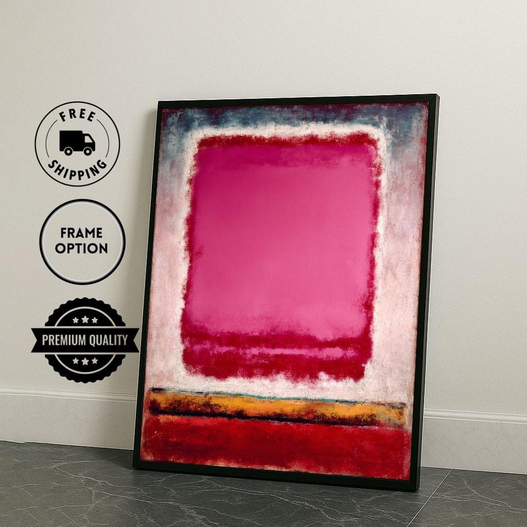 Mark Rothko Inspired Pink and Red Canvas Bold Color Field Painting for ...