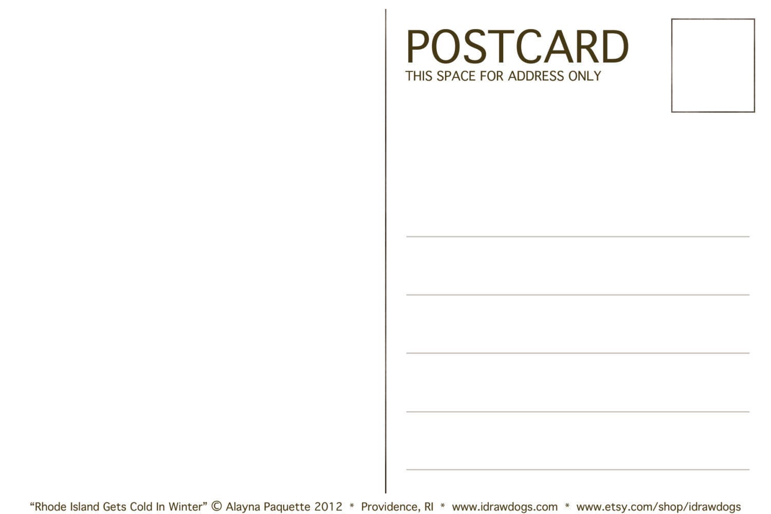 Illustrated Postcard Art Postcard Snow Illustration Animal - Etsy