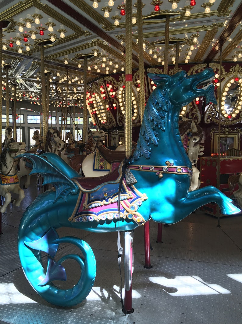 8 X 10 Inch Carousel Illustration Print Mermaid Art - Etsy