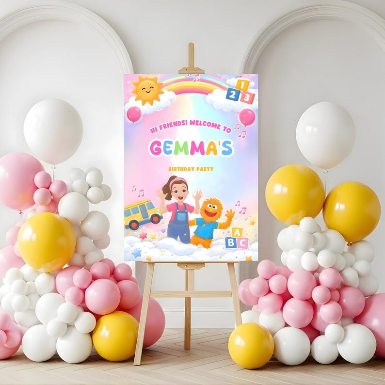 Ms Rachel Welcome Sign | Toddler Birthday Welcome Poster | Learning ...