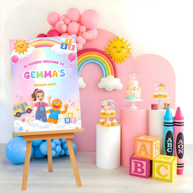 Ms Rachel Welcome Sign | Toddler Birthday Welcome Poster | Learning ...