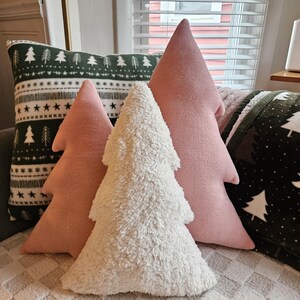 Sherpa Tree Pillow, Christmas Tree Plush Pillow, Christmas Tree Décor ...