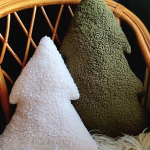 Sherpa Tree Pillow, Christmas Tree Plush Pillow, Christmas Tree Décor ...