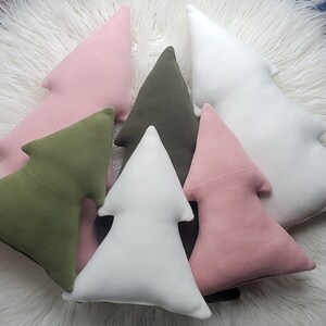 White Christmas Tree Pillow Plush, Christmas Tree Pillow, Christmas ...