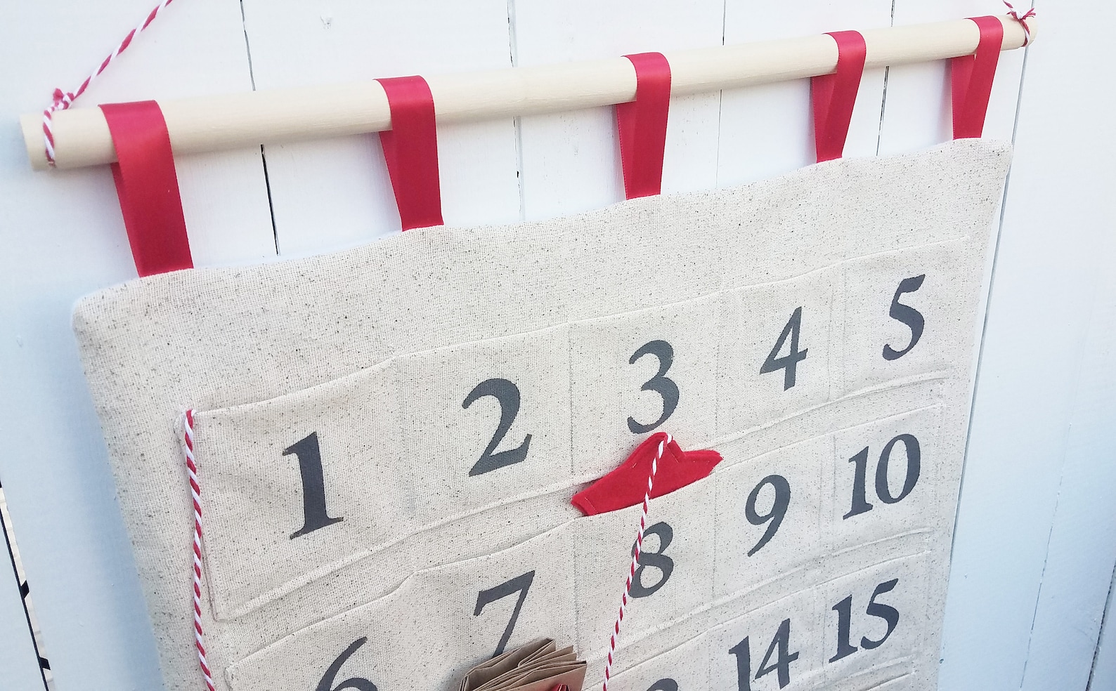 Personalized Hanging Advent Calendar Family Name Advent - Etsy