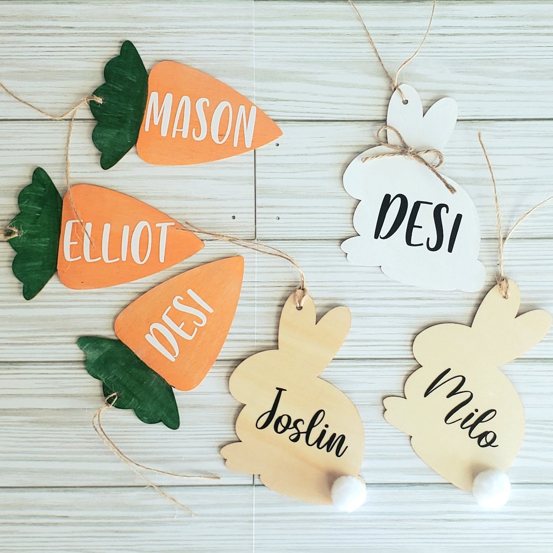 Personalized Easter Basket Name Tag, Easter Basket Name Tag, Customizes ...