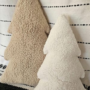 Sherpa Tree Pillow, Christmas Tree Plush Pillow, Christmas Tree Décor ...