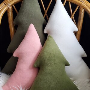 White Christmas Tree Pillow Plush, Christmas Tree Pillow, Christmas ...