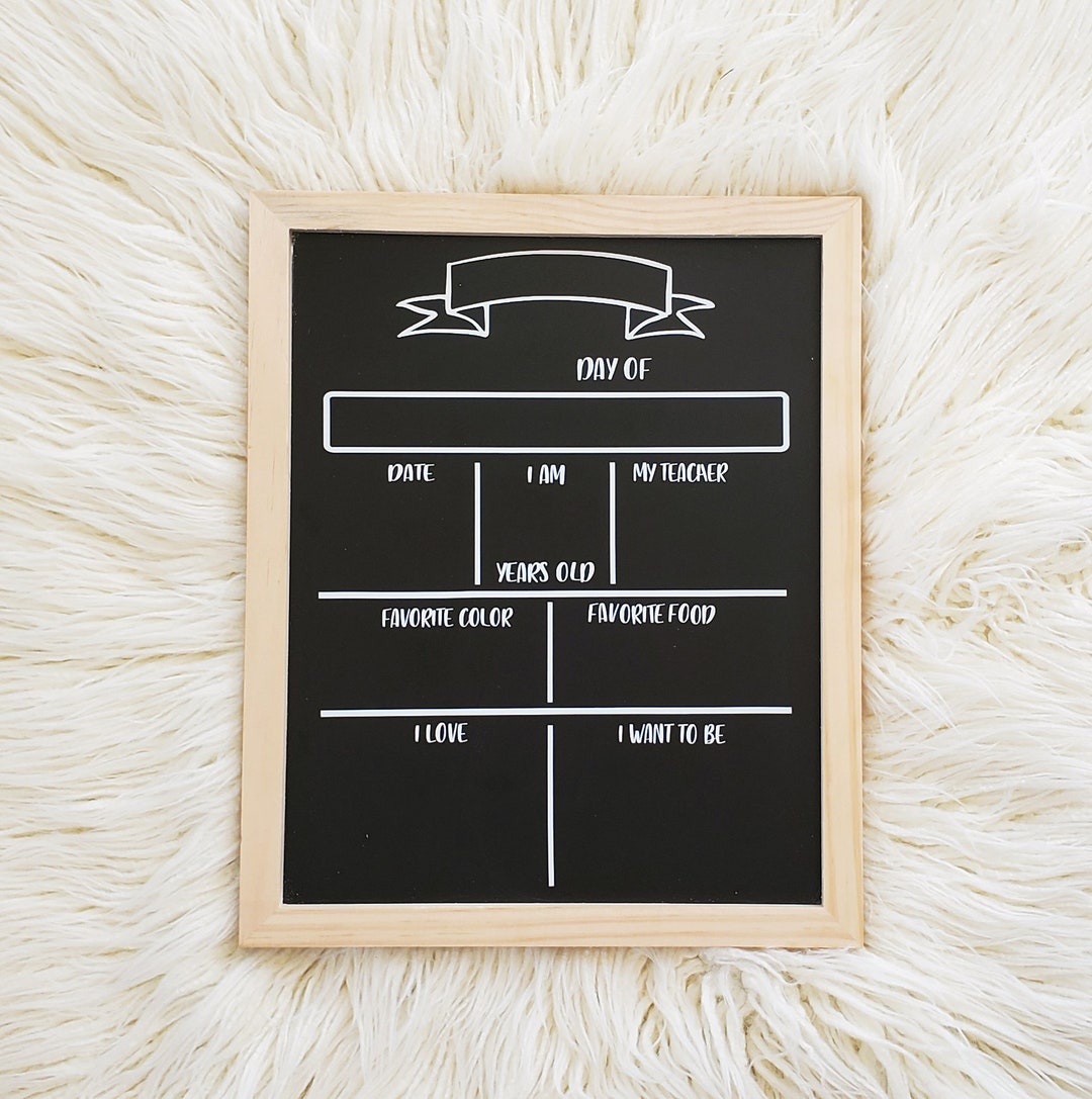 First Day of School Chalkboard Sign First Day Chalkboard - Etsy