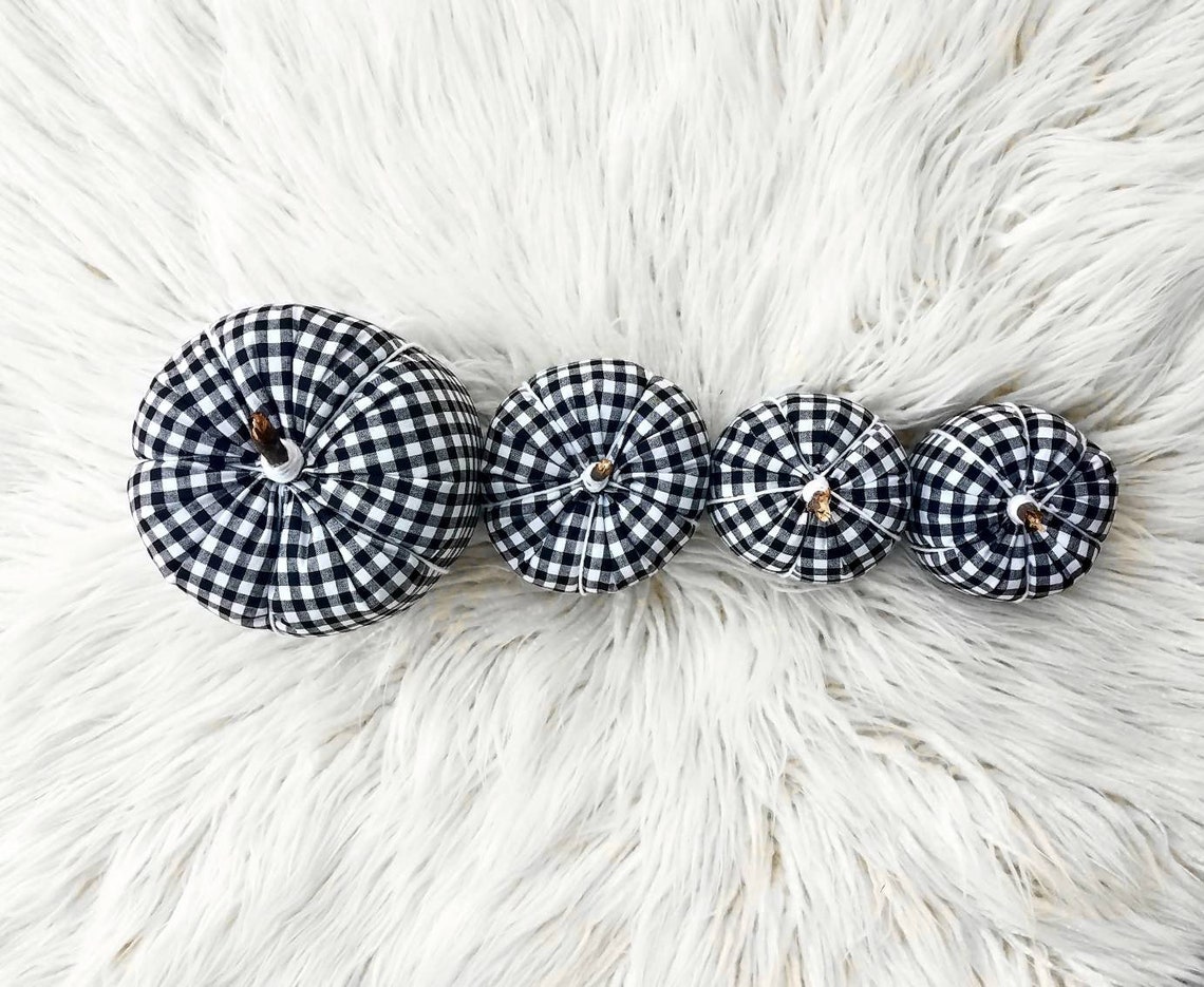 Buffalo Plaid Fabric Pumpkins Farmhouse Fall Plaid Rustic - Etsy