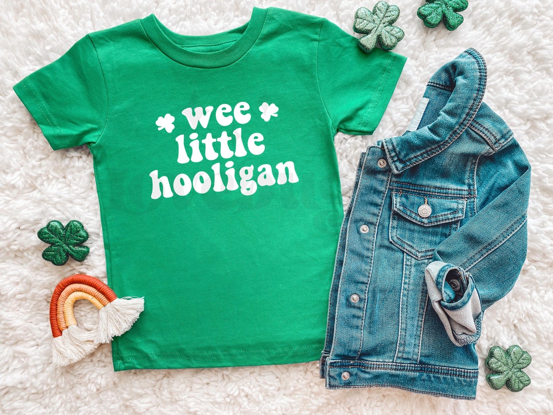Wee Little Hooligan Kid’s Shirt Green, St Patrick's Day Toddler Shirt ...