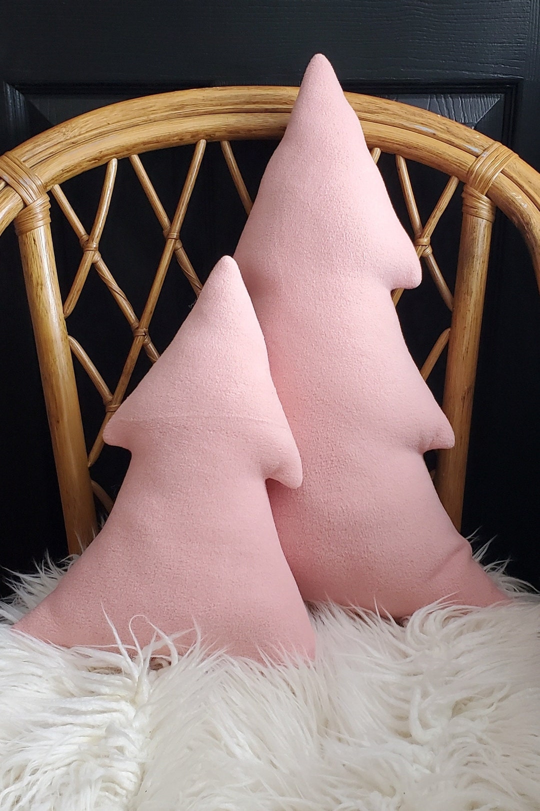 Pink Christmas Tree Pillow Plush, Christmas Tree Pillow, Christmas Tree ...