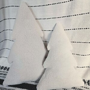 Sherpa Tree Pillow, Christmas Tree Plush Pillow, Christmas Tree Décor ...