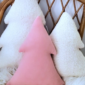 Sherpa Tree Pillow, Christmas Tree Plush Pillow, Christmas Tree Décor ...