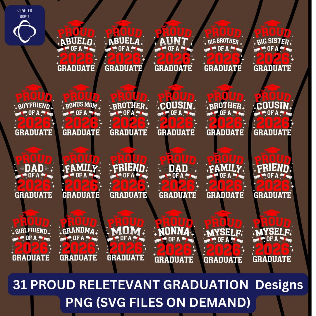 Class of 2026 Family Graduation PNG Bundle, Matching Grad Shirts ...