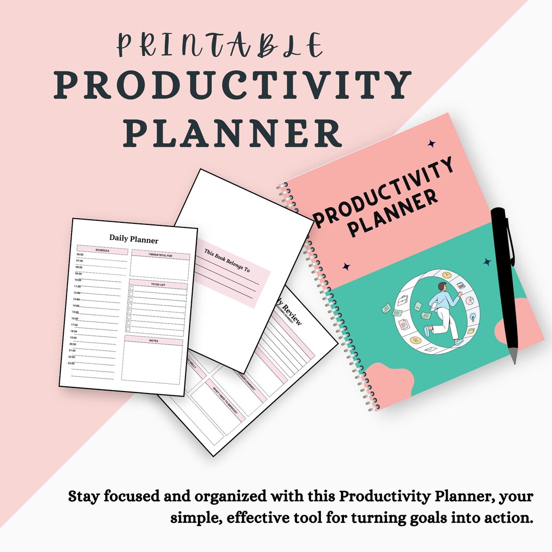 Productivity Planner Printable PDF | Daily & Weekly Planner | Time ...