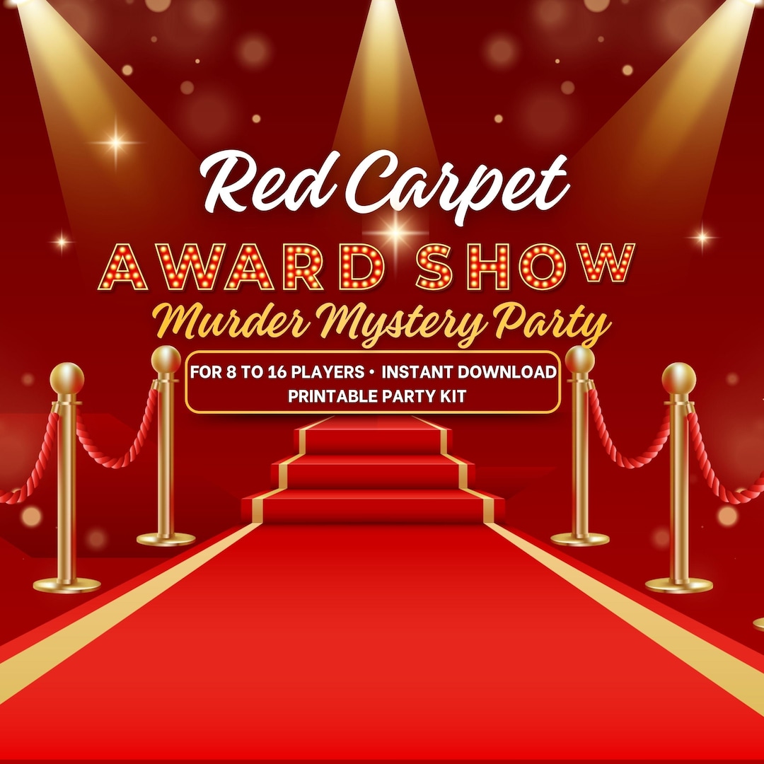 Red Carpet Murder Mystery Party, Awards Show Mystery Game, Printable ...