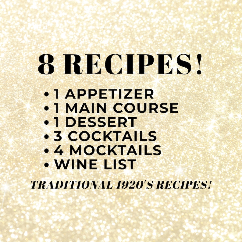 1920s Adult Game Night, 5 Games 8 Recipes, Instant Download - Etsy