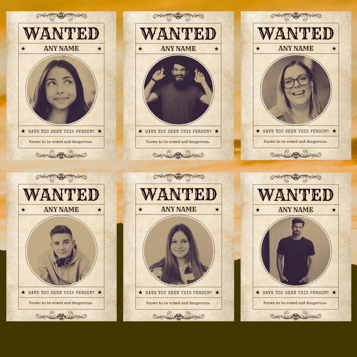 Customizable Wild West Wanted Poster Template, Editable Western Party ...