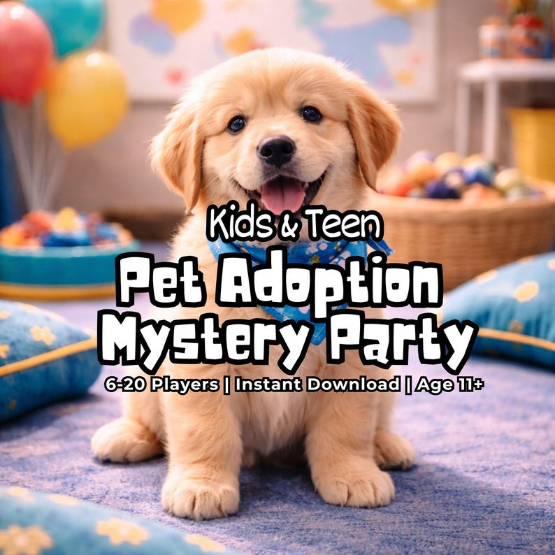 Kids Teen Pet Adoption Mystery Party Game (instant Download) Ages 11 ...