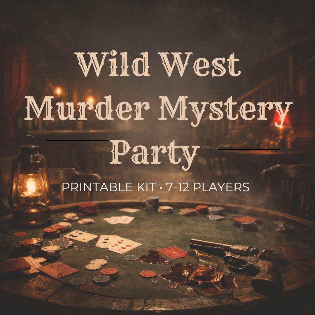 Wild West Murder Mystery Party, Printable Murder Mystery Game, Saloon ...
