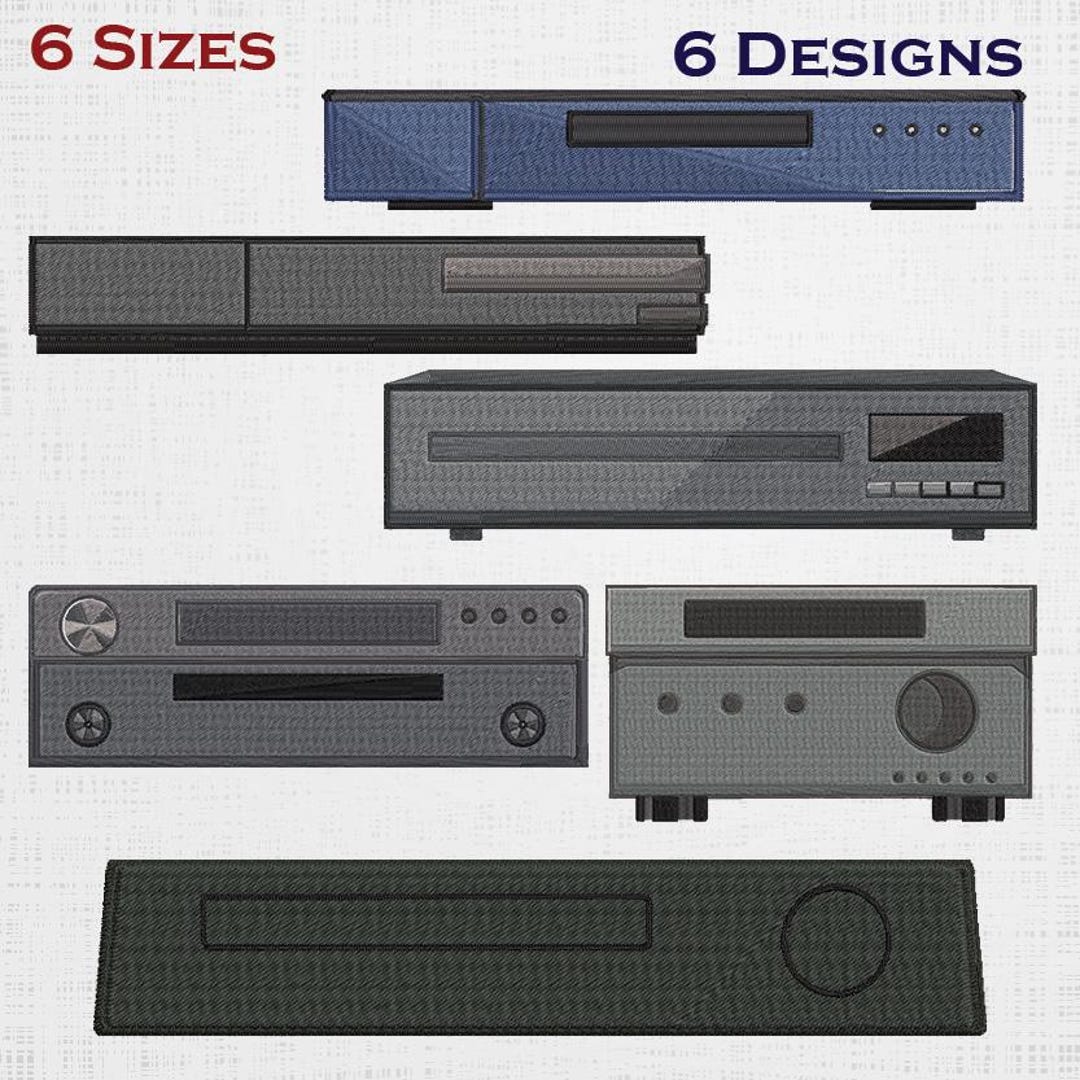 Stereo Equipment Embroidery Designs – 6 Sizes, CD Player, Blue Ray ...