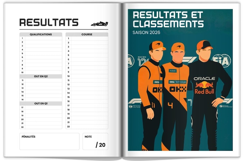 F1 Journal 2026 | Digital | French Version - Etsy Canada