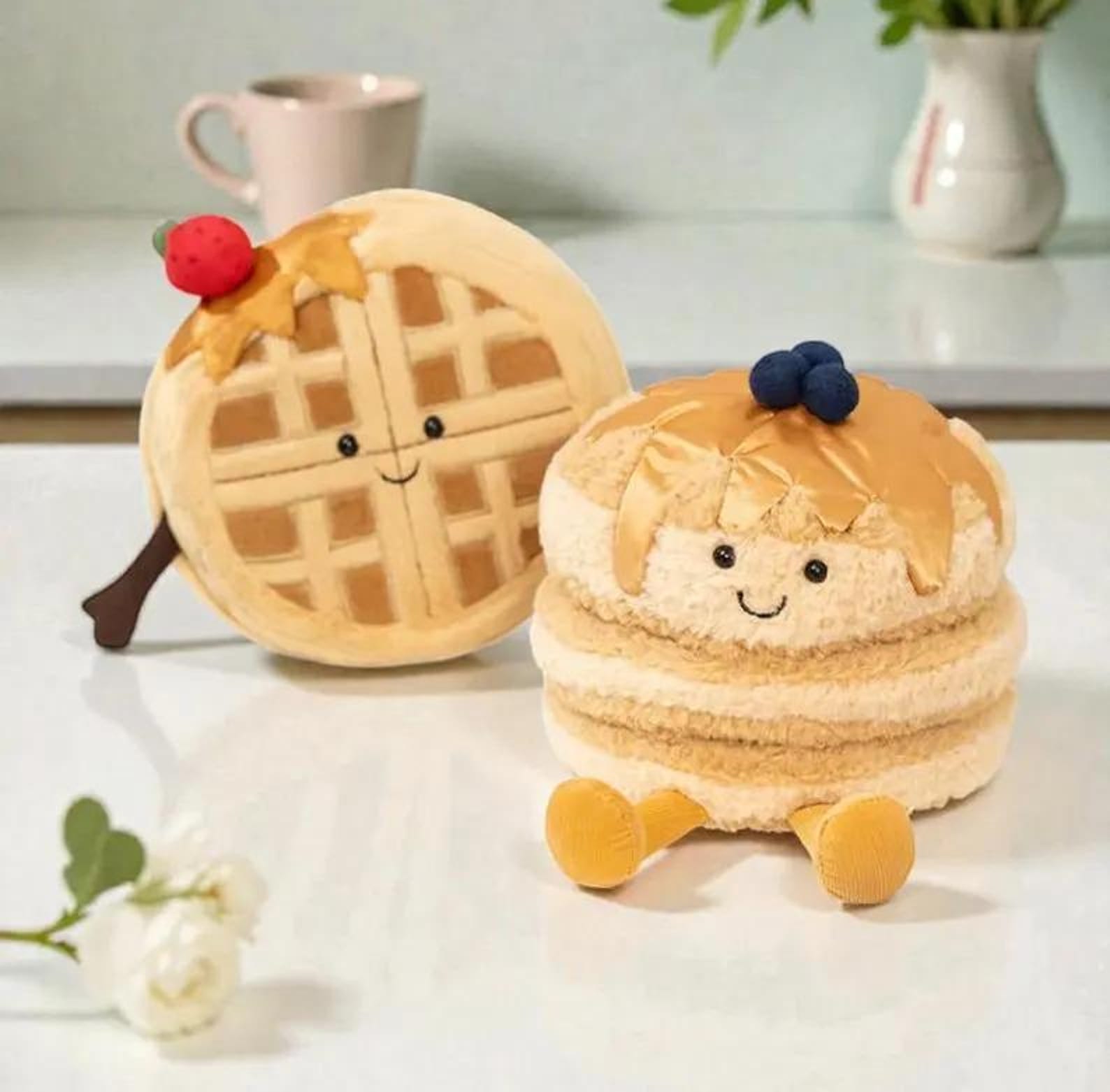 Amuseables Jelly Cat Waffle & Pancake Inspired Plush – Soft, Sweet ...