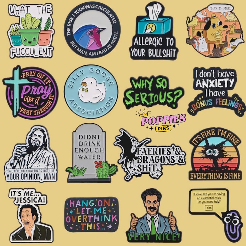 Meme buttons - Etsy Nederland