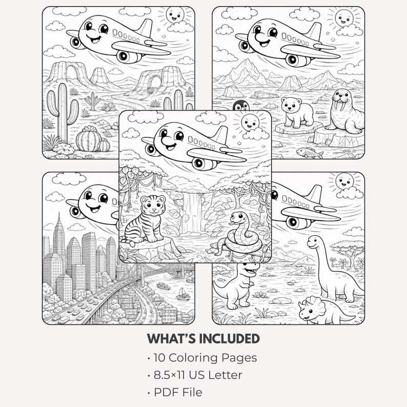 Traveling Coloring Pages Kids Airplane Printable Travel Activity ...