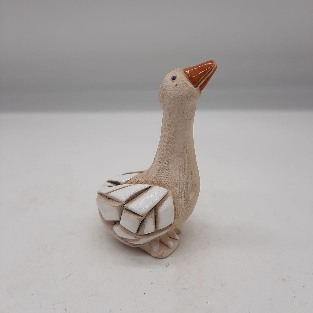 Vintage Artesania Rinconada Ceramic Goose Bird Long Neck Stretched - Etsy