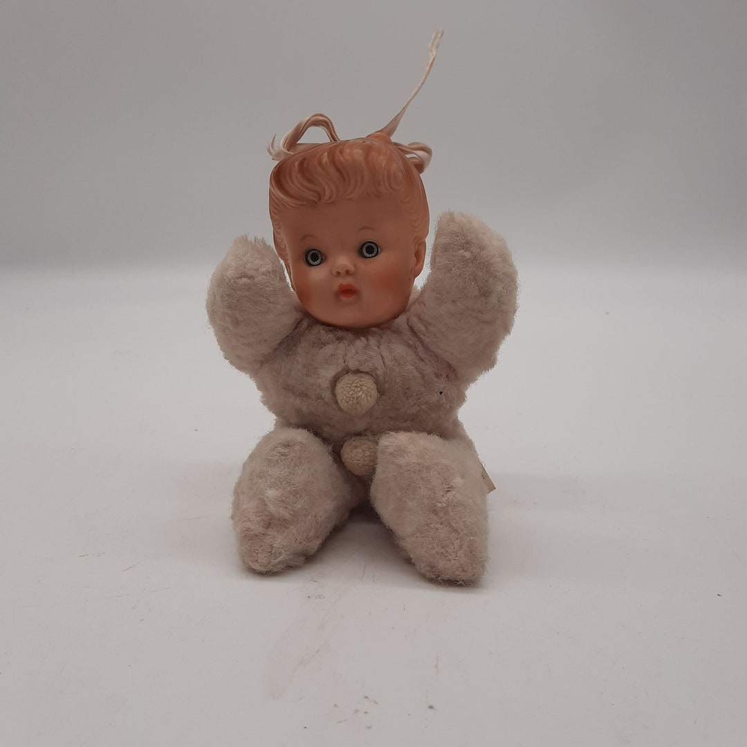 Vintage Cuddle Toys Doll Plush Body Rubber Head Pink Original Tag - Etsy
