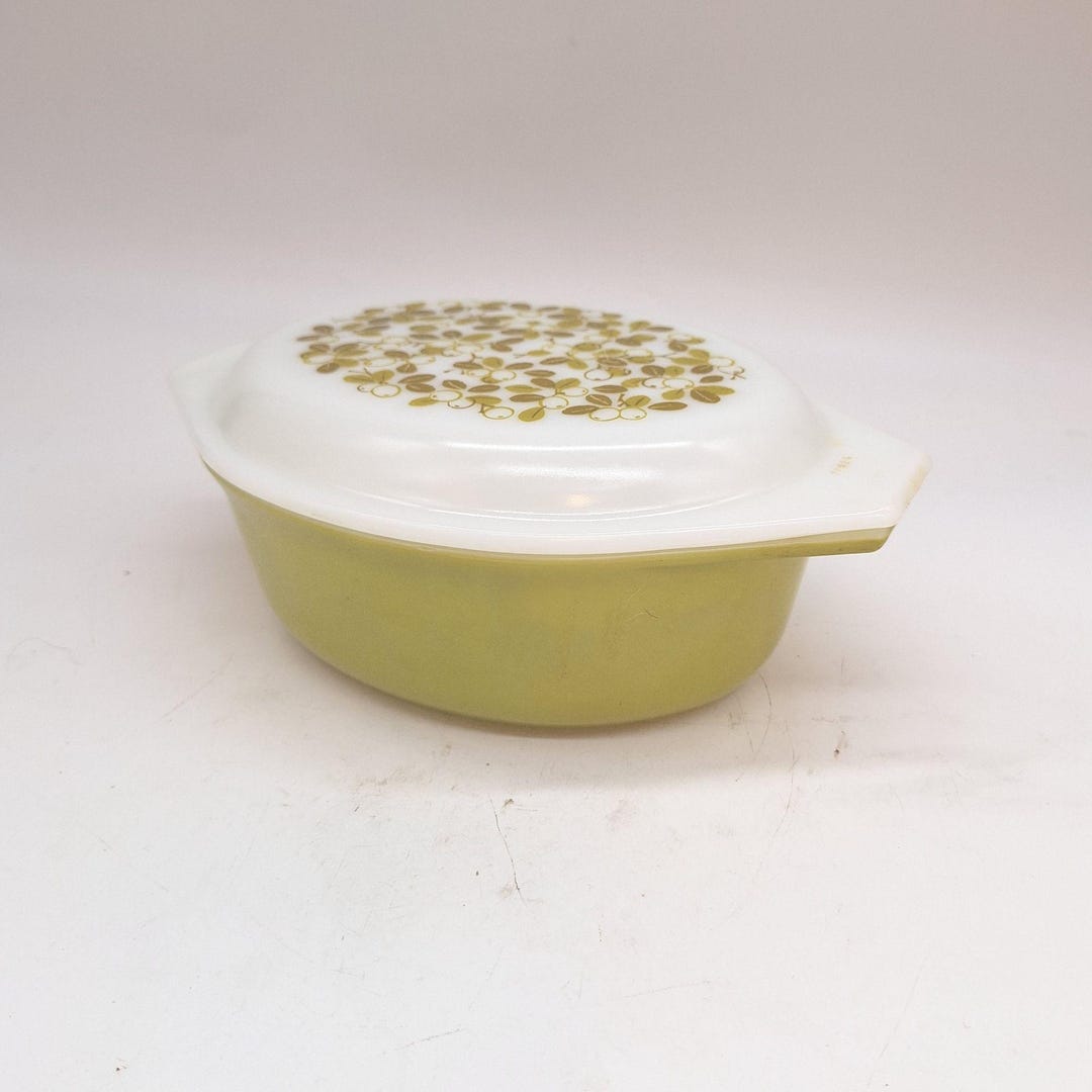 Vintage Pyrex Olive Green 043 1.5 Quart Casserole Dish With Lid - Etsy
