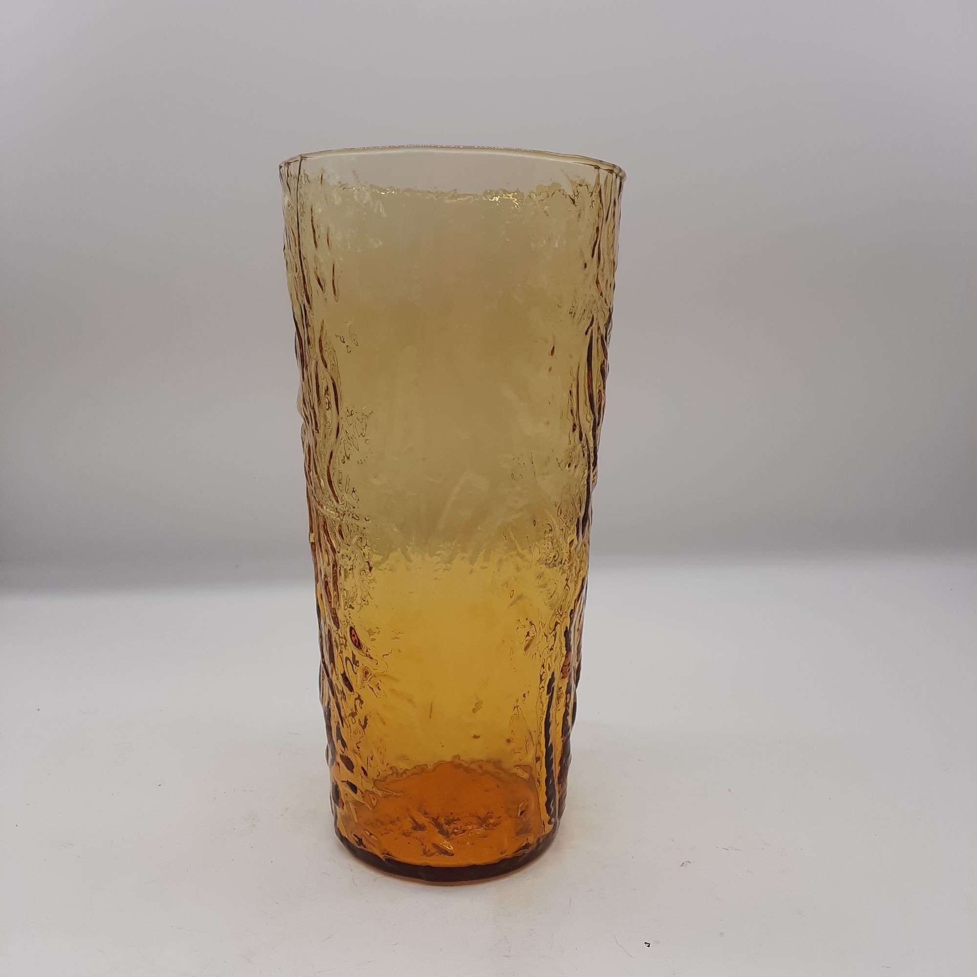 Vintage Seneca Morgantown Glass Vase Amber Crinkle Driftwood - Etsy