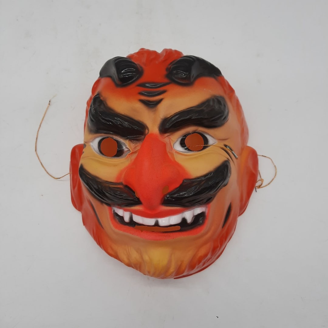 Vintage Halloween Devil Mask 1960-1970s Children's Plastic Costume ...