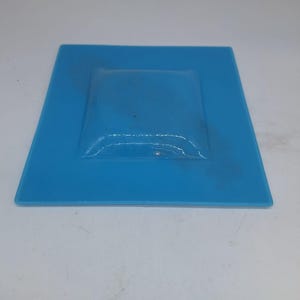 Fused Glass Trinket Dish Light Blue Pebble Texture Handmade Art Glass ...
