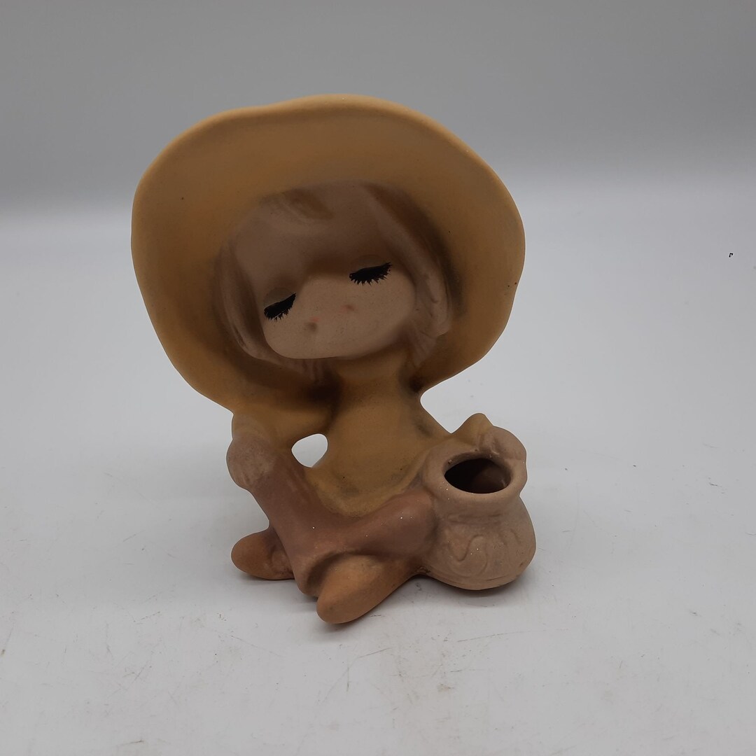 Vintage UCTCI Japan Poppet Trixie Girl Figurine Bud Vase Bisque - Etsy