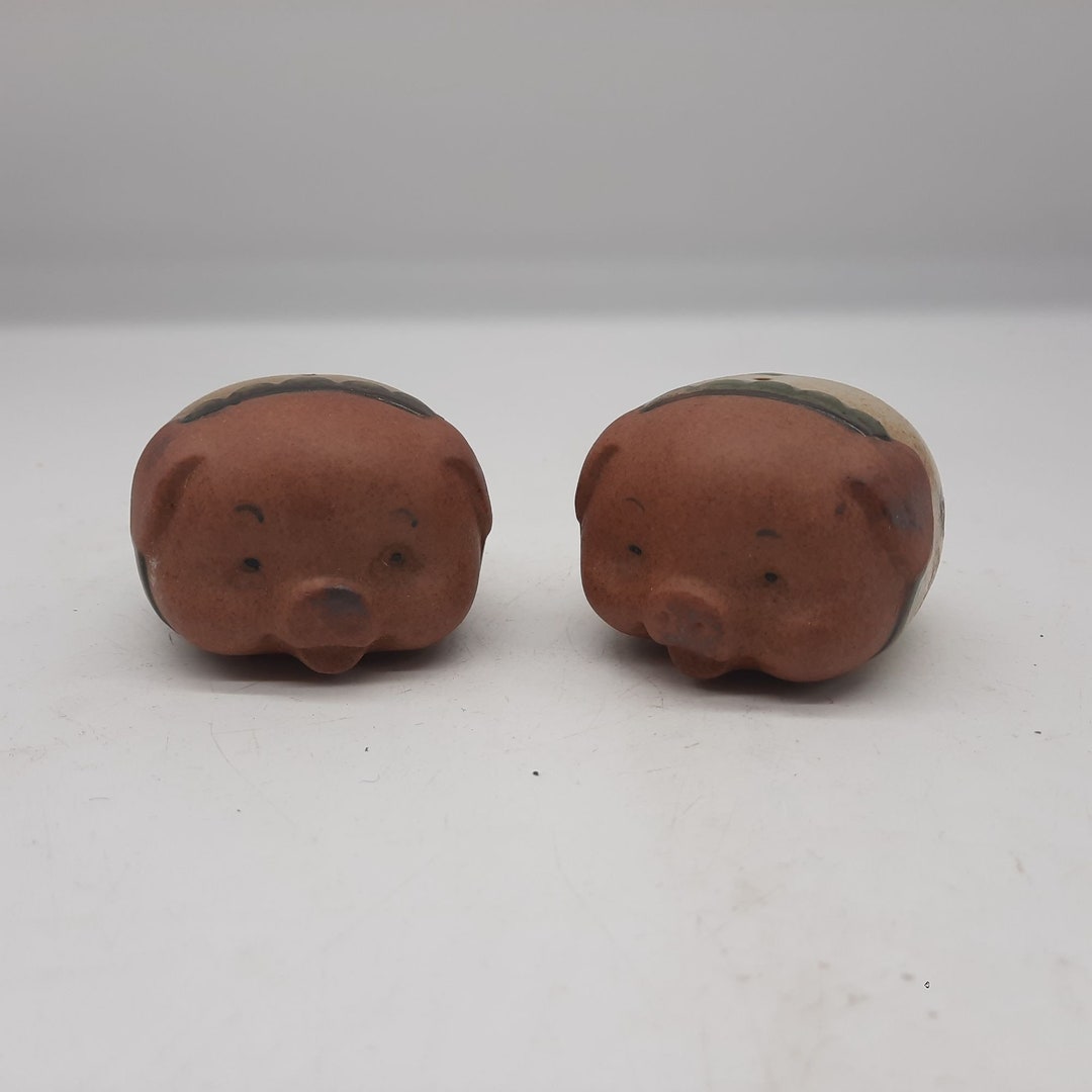 Vintage UCTCI Pig Salt and Pepper Shakers Redware Ceramic Made in Japan ...