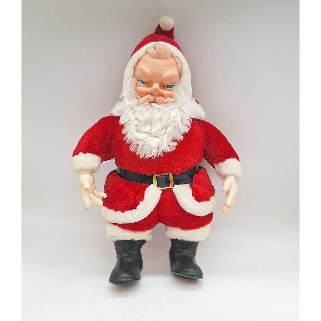 Vintage Rubber Face Santa My Toy Christmas Doll 20 Kitsch Holiday - Etsy