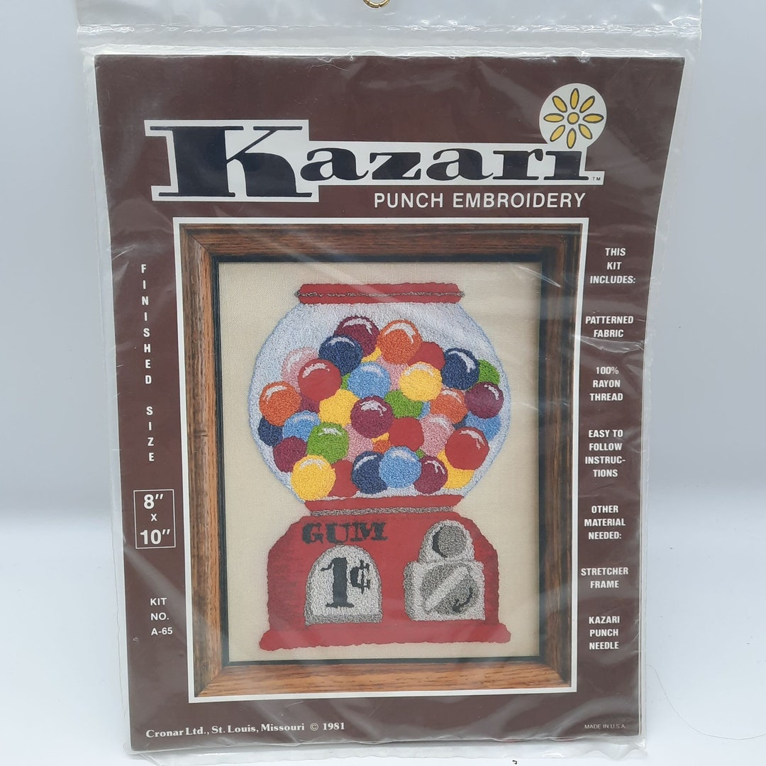 Vintage Gumball Punch Embroidery Kit Kazari Original Packaging 1981 ...