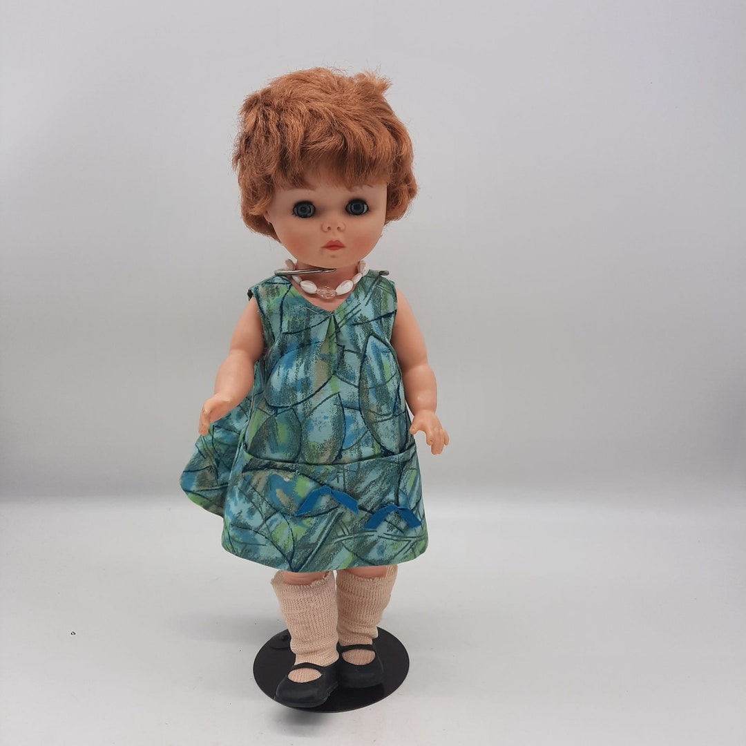 Vintage 1960s Hard Plastic Doll Red Auburn Hair Kaysam Jolly Toy Japan ...
