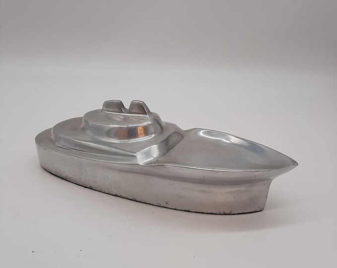 Mid Century Art Deco Cast Aluminum Ship Ash Tray Nautical Sleek Boat - Etsy