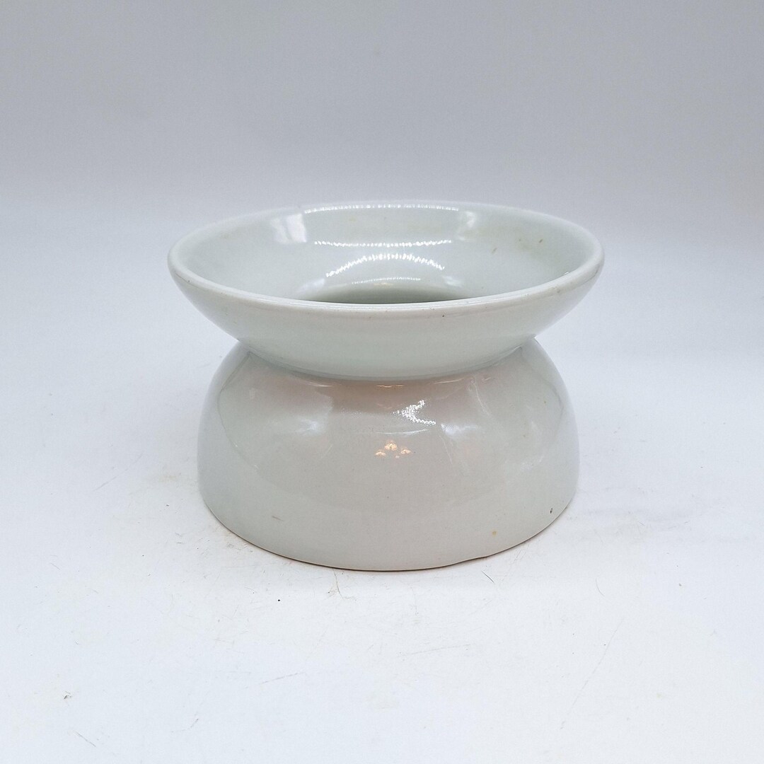 Antique Ironstone Spittoon White Repurposed Flower Pot Country Cottage ...