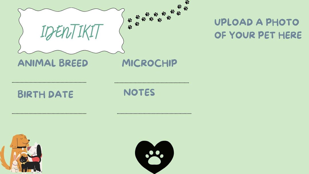 Pet Care Tracker Printable | Animal Information Sheet (digital Download ...