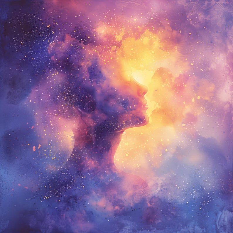 Spiritual Aura Wall Art Digital Download | Abstract Energy Art Print ...