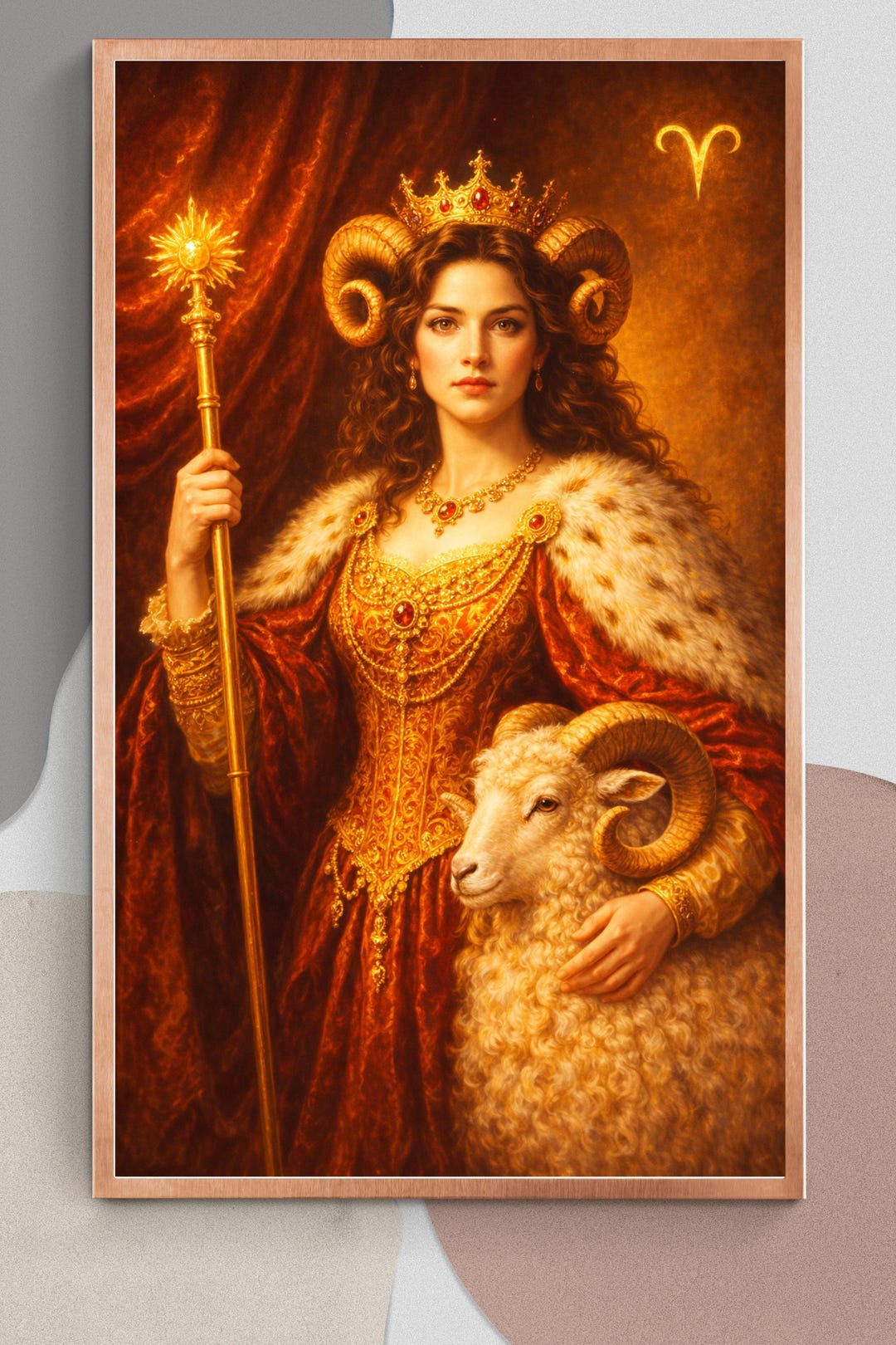 Aries Queen Zodiac Wall Art Printable, Powerful Astrology Digital ...
